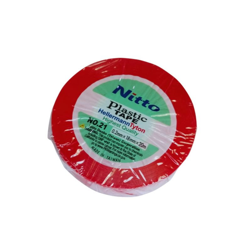 Red Nitto Insulation Tape 0.2mm x 18mm x 20m - Nikitronics