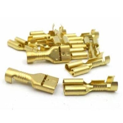 Female Brass Push in Terminal 6.3 - Nikitronics
